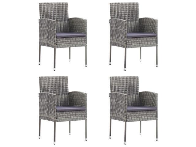 Click here for vidaXL Patio Chairs with Dark Gray Cushions Armcha... prices