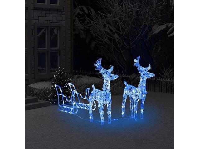 Click here for vidaXL Lighted Reindeer and Sleigh Christmas Decor... prices