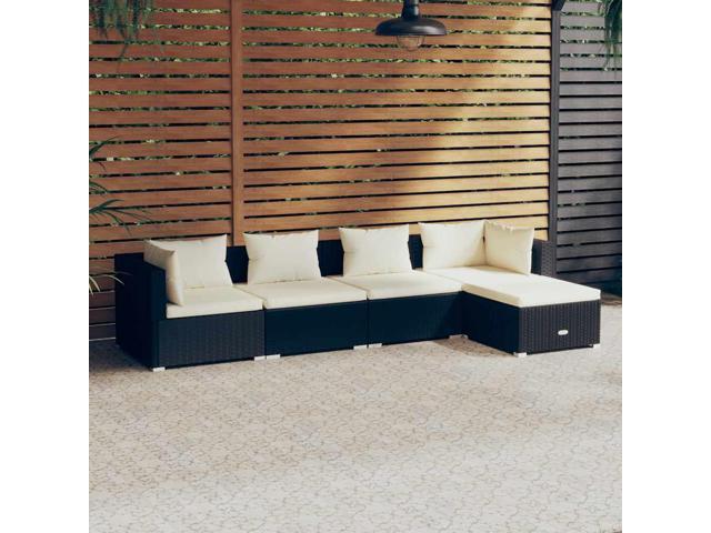 Click here for vidaXL Patio Lounge Set 5 Piece with Cushions Poly... prices