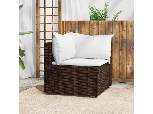 Click here for vidaXL Patio Furniture Wicker Outdoor Sofa with Cu... prices