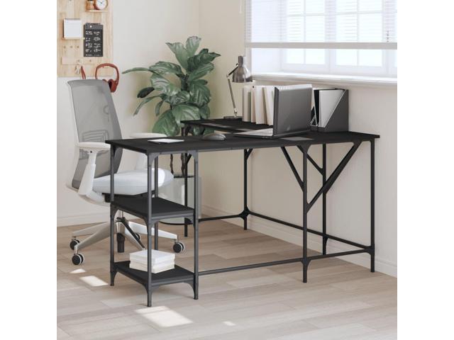 Click here for vidaXL Desk Storage L-shape Computer Table with Sh... prices