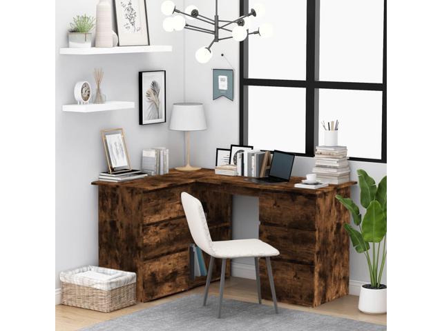 Click here for vidaXL Corner Desk Standing L Shaped Desk with Dra... prices