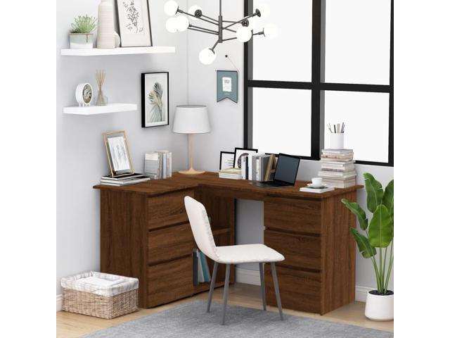 Click here for vidaXL Corner Desk Standing L Shaped Desk with Dra... prices