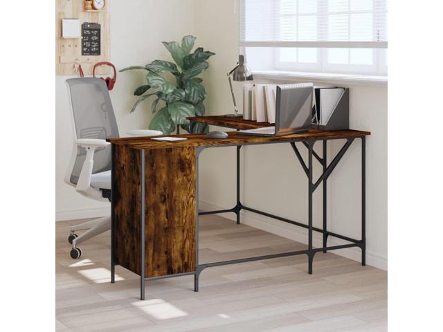 Click here for vidaXL Desk L-shape Computer Table with Shelves Sm... prices