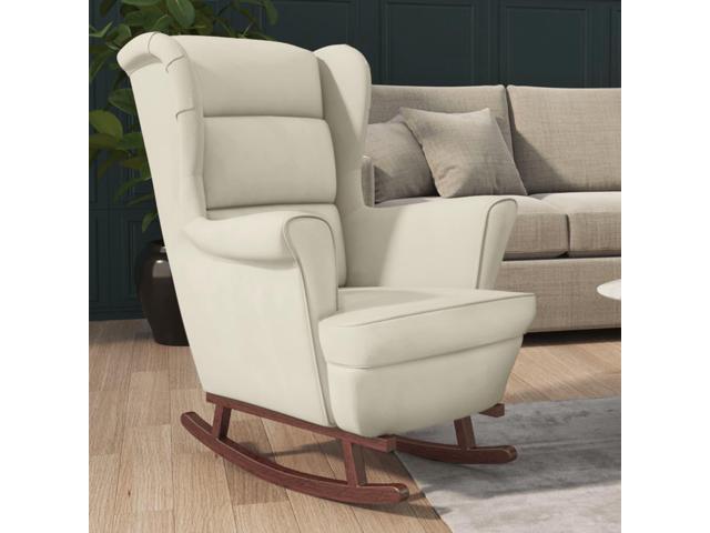 Click here for vidaXL Rocking Chair Wingback Dark Grey Velvet and... prices