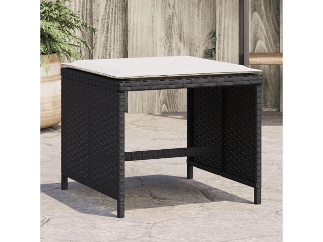 Click here for vidaXL Patio Stool Black  Cream white prices