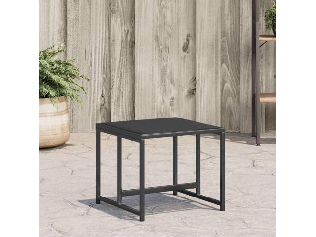 Click here for vidaXL Garden Stool Set of 4 Black Textilene fabri... prices