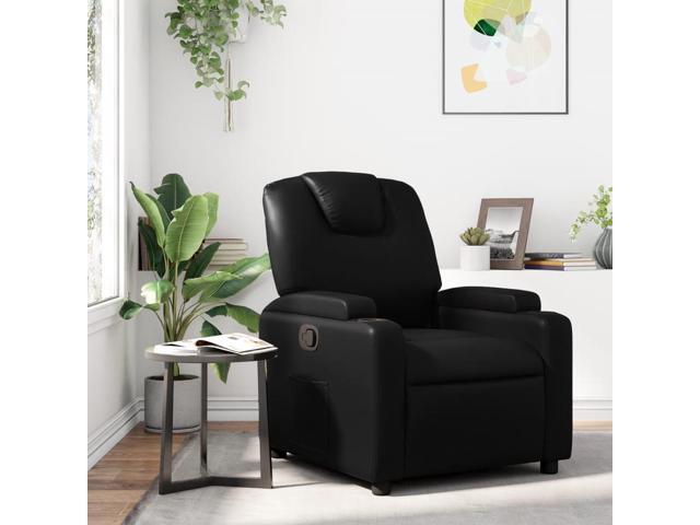 Click here for vidaXL Recliner Chair Black Faux leather  metal  p... prices