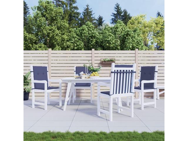 Click here for vidaXL Lowback Chair Cushion Set of 4 Navy Blue 10... prices