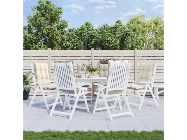 Click here for vidaXL Highback Chair Cushion Set of 6 Cream prices