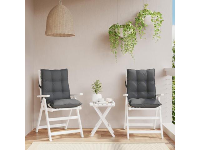 Click here for vidaXL Lowback Chair Cushion Set of 2 Anthracite prices
