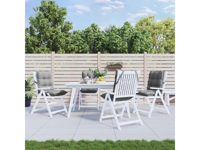 Click here for vidaXL Lowback Chair Cushion Set of 4 Gray Oxford... prices