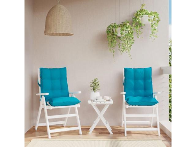 Click here for vidaXL Lowback Chair Cushion Set of 2 Light blue prices