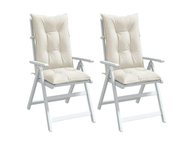 Click here for vidaXL Highback Chair Cushion Set of 2 Melange cre... prices