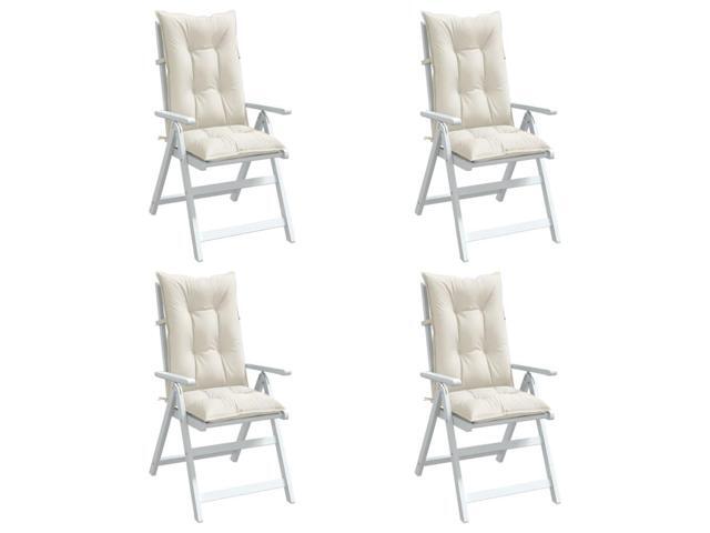 Click here for vidaXL Highback Chair Cushion Set of 4 Melange Cre... prices