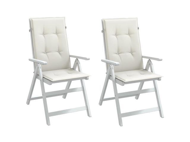 Click here for vidaXL Highback Chair Cushion Set of 2 Melange cre... prices