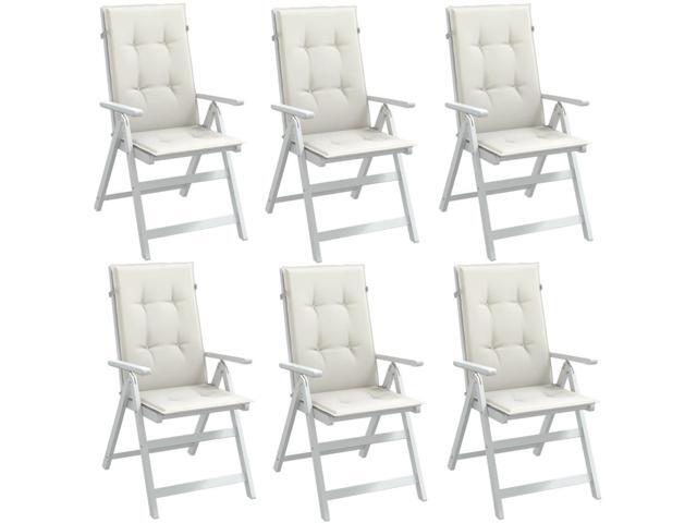Click here for vidaXL Highback Chair Cushion Set of 6 Melange cre... prices