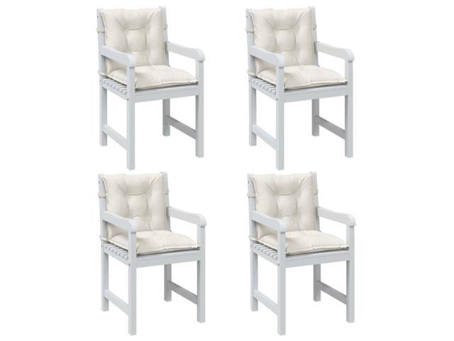 Click here for vidaXL Lowback Chair Cushion Set of 4 Melange crea... prices
