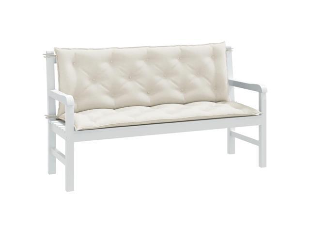 Click here for vidaXL Garden Bench Cushion Melange cream 100 poly... prices