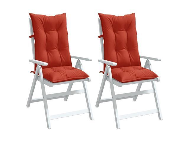 Click here for vidaXL Highback Chair Cushion Set of 2 Melange red... prices