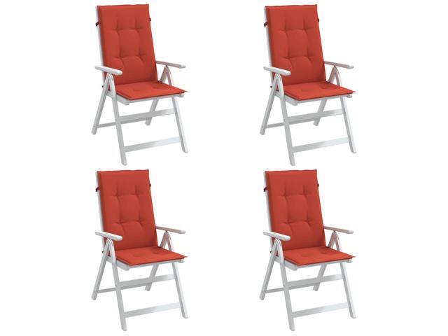 Click here for vidaXL Highback Chair Cushion Set of 4 Melange red... prices