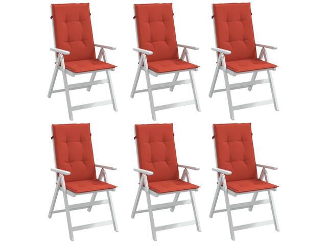 Click here for vidaXL Highback Chair Cushion Set of 6 Melange red... prices