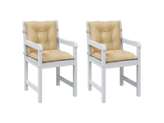 Click here for vidaXL Lowback Chair Cushion Set of 2 Melange Beig... prices