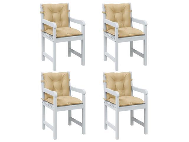 Click here for vidaXL Low Back Chair Cushion Set of 4 Melange Bei... prices