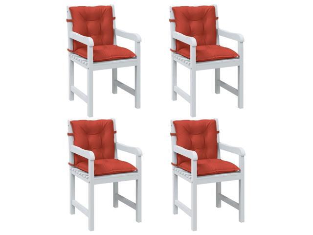 Click here for vidaXL Lowback Chair Cushion Set of 4 Melange Red... prices