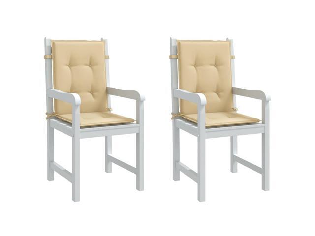 Click here for vidaXL Lowback Chair Cushion Set of 2 Melange Beig... prices