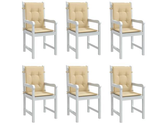 Click here for vidaXL Lowback Chair Cushion Set of 6 Melange beig... prices