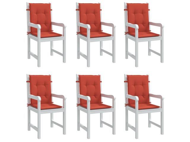 Click here for vidaXL Lowback Chair Cushion Set of 6 Melange Red... prices