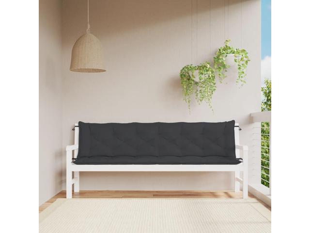 Click here for vidaXL Garden Bench Cushion Set of 2 Black Oxford... prices