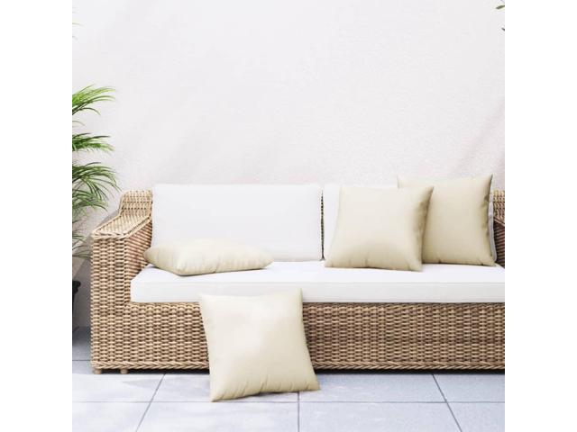 Click here for vidaXL Sofa Cushion Set of 4 Cream 100 polyester 1... prices