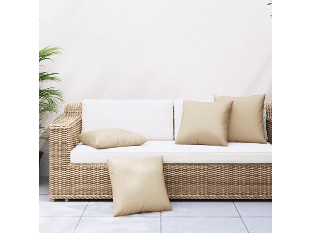 Click here for vidaXL Sofa Cushion Set of 4 Beige Polyester Large... prices