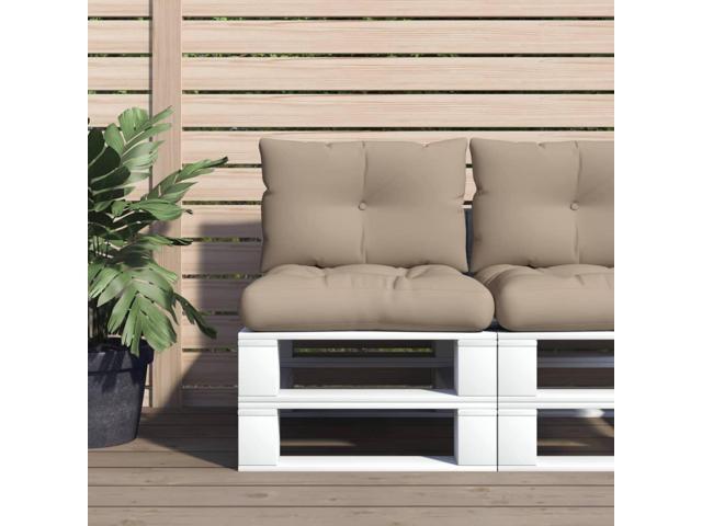 Click here for vidaXL Pallet Cushion Set of 2 Taupe 100 polyester... prices