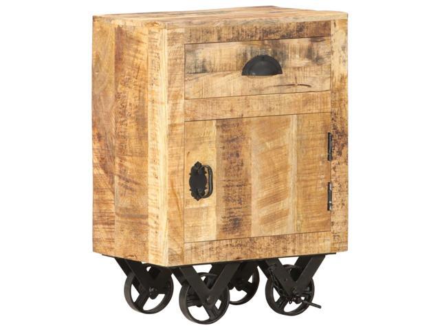 Click here for vidaXL Bedside Cabinet Natural and Black Solid Man... prices