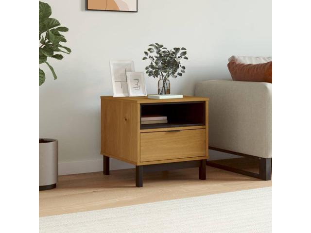 Click here for vidaXL Side Table Oak Solid pine wood 19.7 in Side... prices