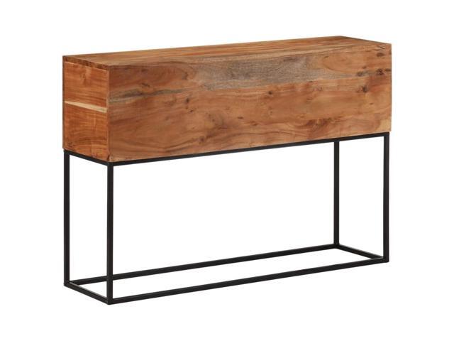 Click here for vidaXL Console Table Natural Wood  Black Solid Aca... prices