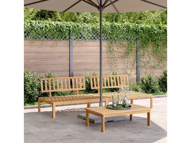 Pallet Middle Sofa Natural Wood Solid acacia wood 47.2 x 31.5 in - Brown