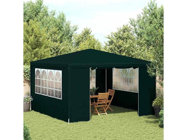 vidaXL Party Tent Green Polyethylene  Steel Large Collapsible - Green