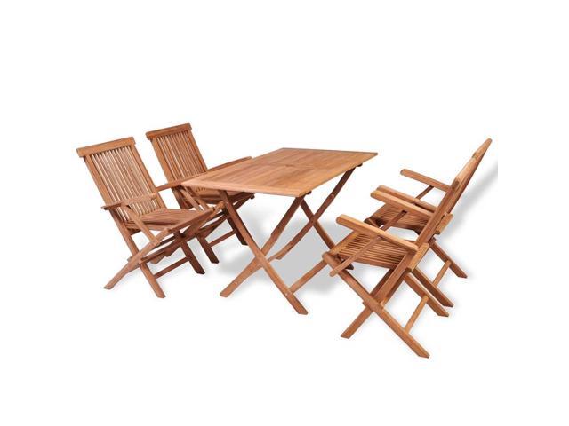 Click here for vidaXL Garden Table And Chair Warm wood color Soli... prices