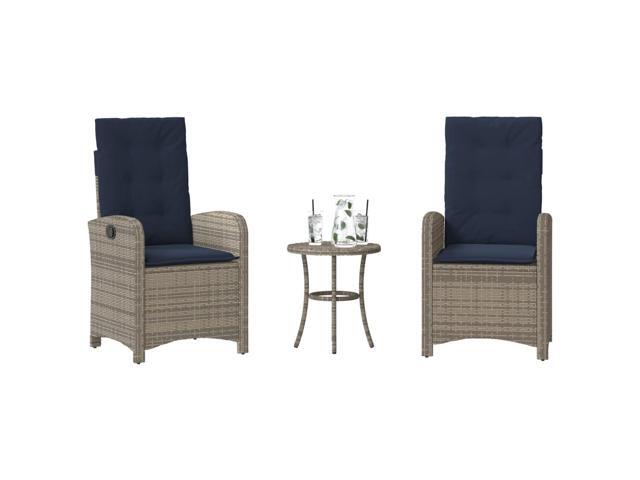 Click here for vidaXL Bistro Set Grey and Navy Blue prices