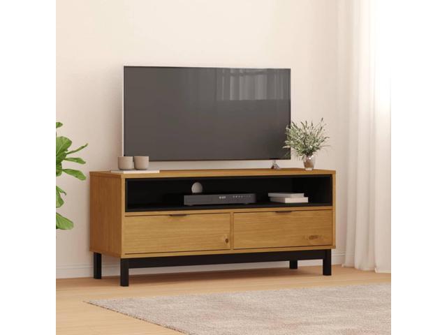 Click here for vidaXL TV Cabinet Oak finish Solid pine wood  plas... prices