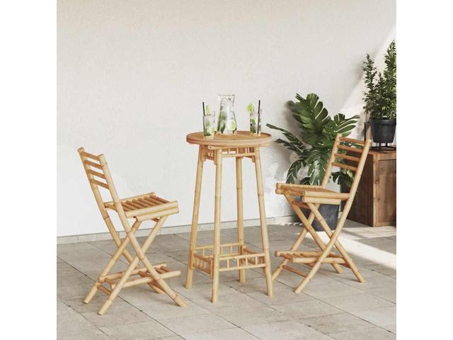 Click here for vidaXL Outdoor Bar Set Natural Bamboo Bamboo Mediu... prices