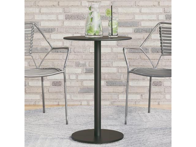Click here for vidaXL Garden Table Black Powder-coated steel Comp... prices