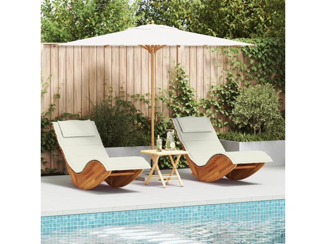 Click here for vidaXL Sun Lounger 2 pcs Brown 60 x 154 x 74cm Sol... prices