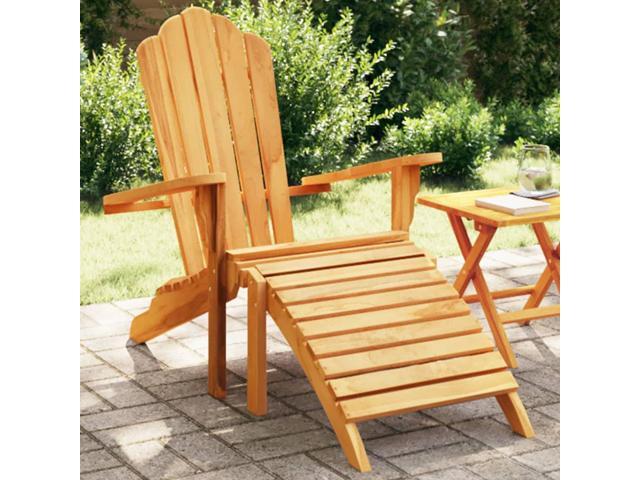 Click here for vidaXL Garden Adirondack Chair With Footrest Teak... prices