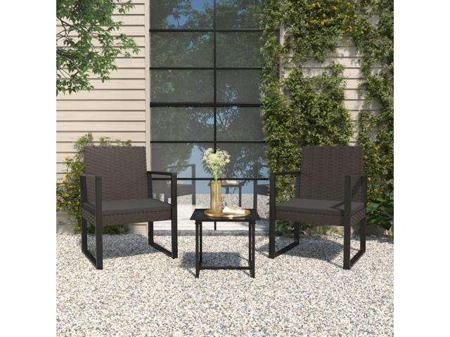 Click here for vidaXL Garden Armchair Black Poly Rattan Standard... prices