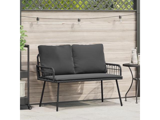 Click here for vidaXL Garden Bench with Cushion Gray 114 x 64 x 7... prices